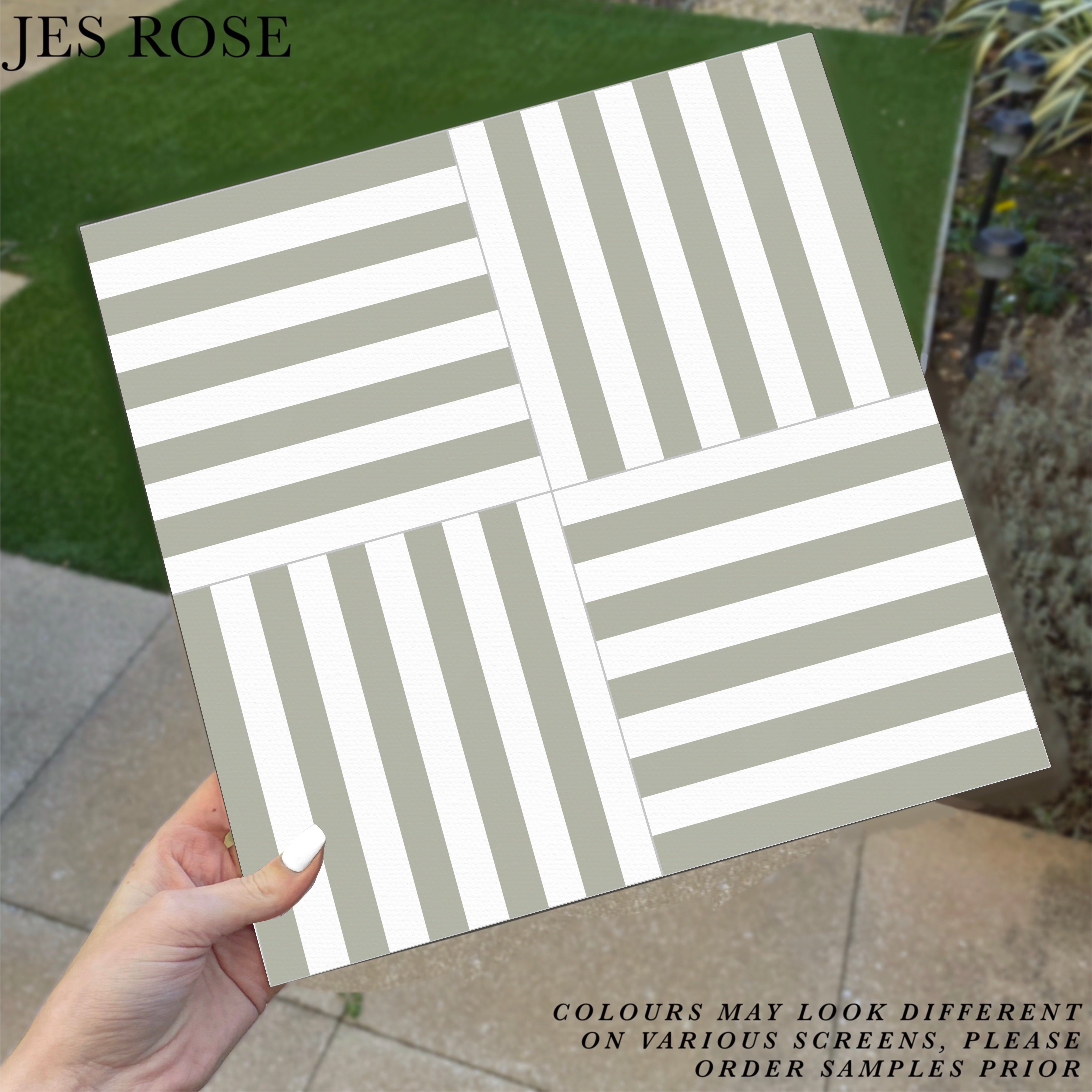 Classic Stripes Sage Premium Peel & Stick Tiles – Jes Rose
