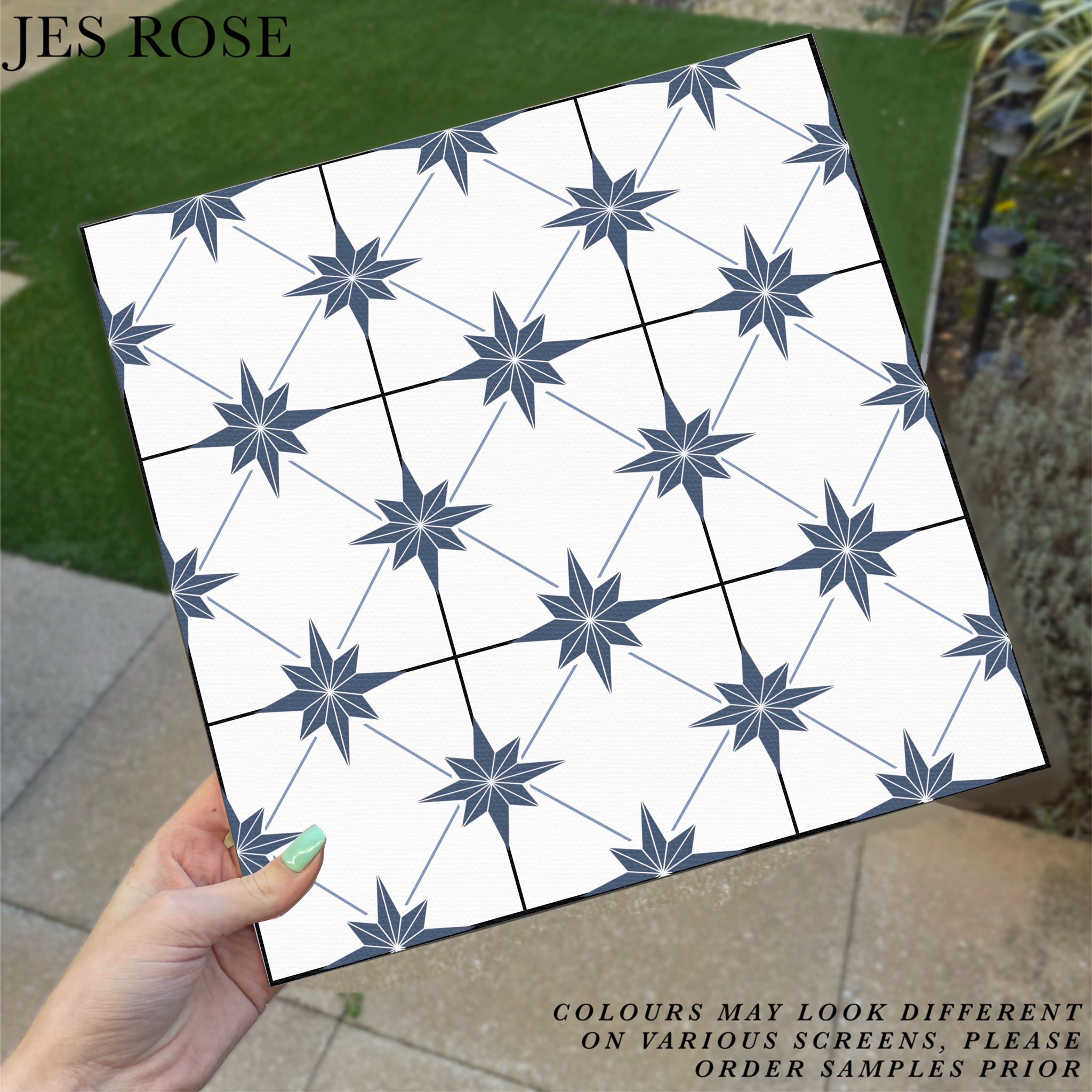 Astral Diamond Navy Premium Peel & Stick Tiles – Jes Rose
