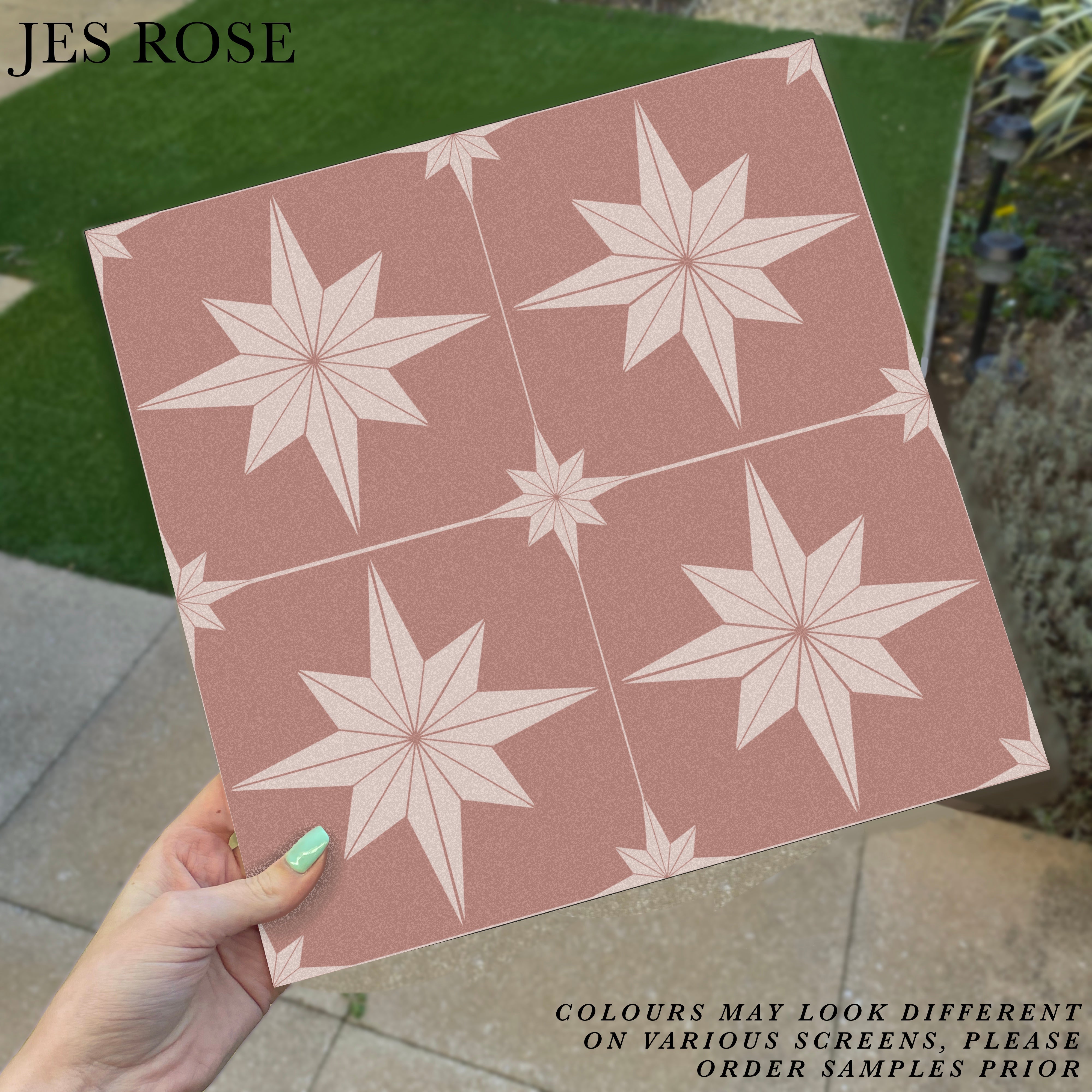 Astral Star Pink & Cream (Small) Premium Peel & Stick Tiles – Jes Rose