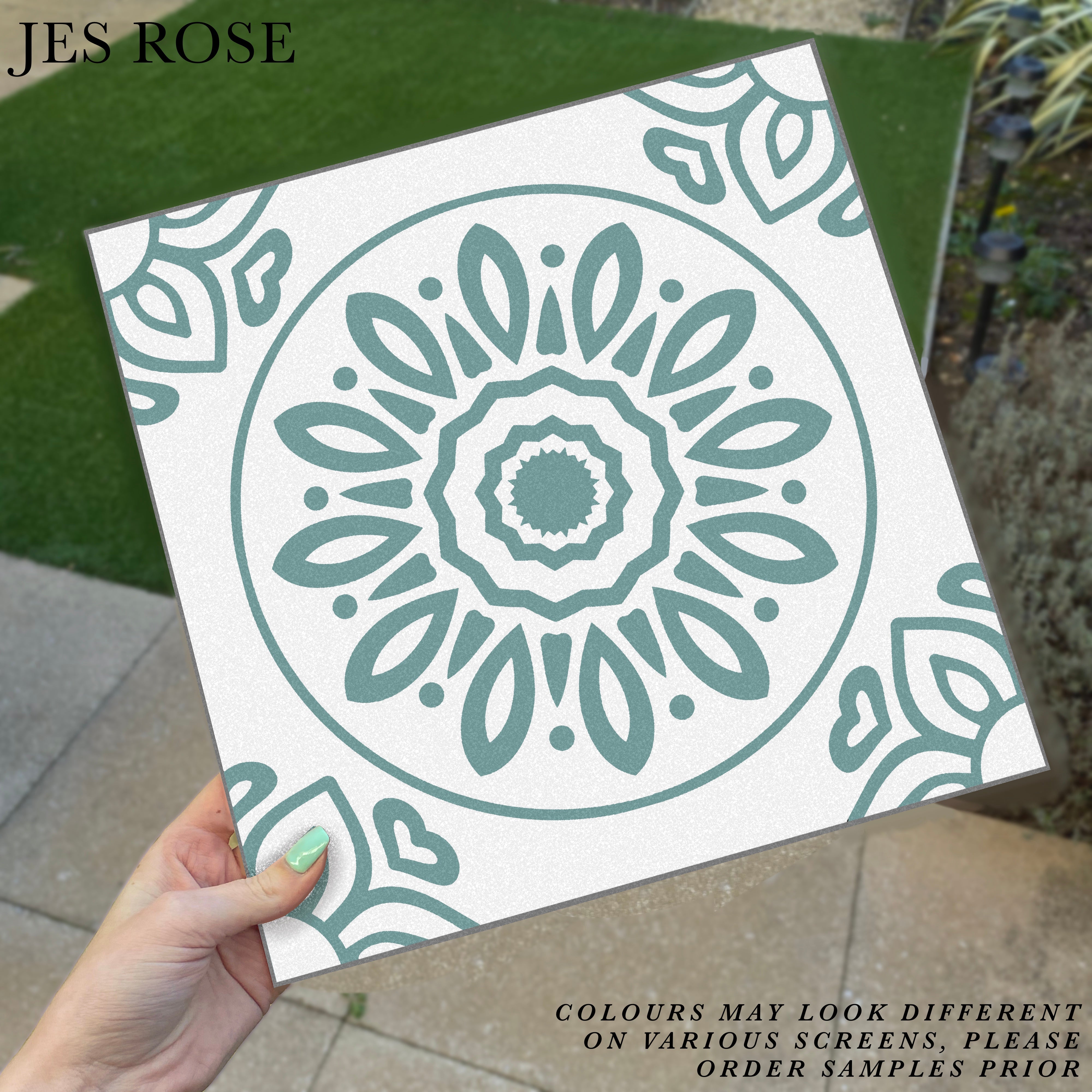French Teal (Large) Premium Peel & Stick Tiles – Jes Rose