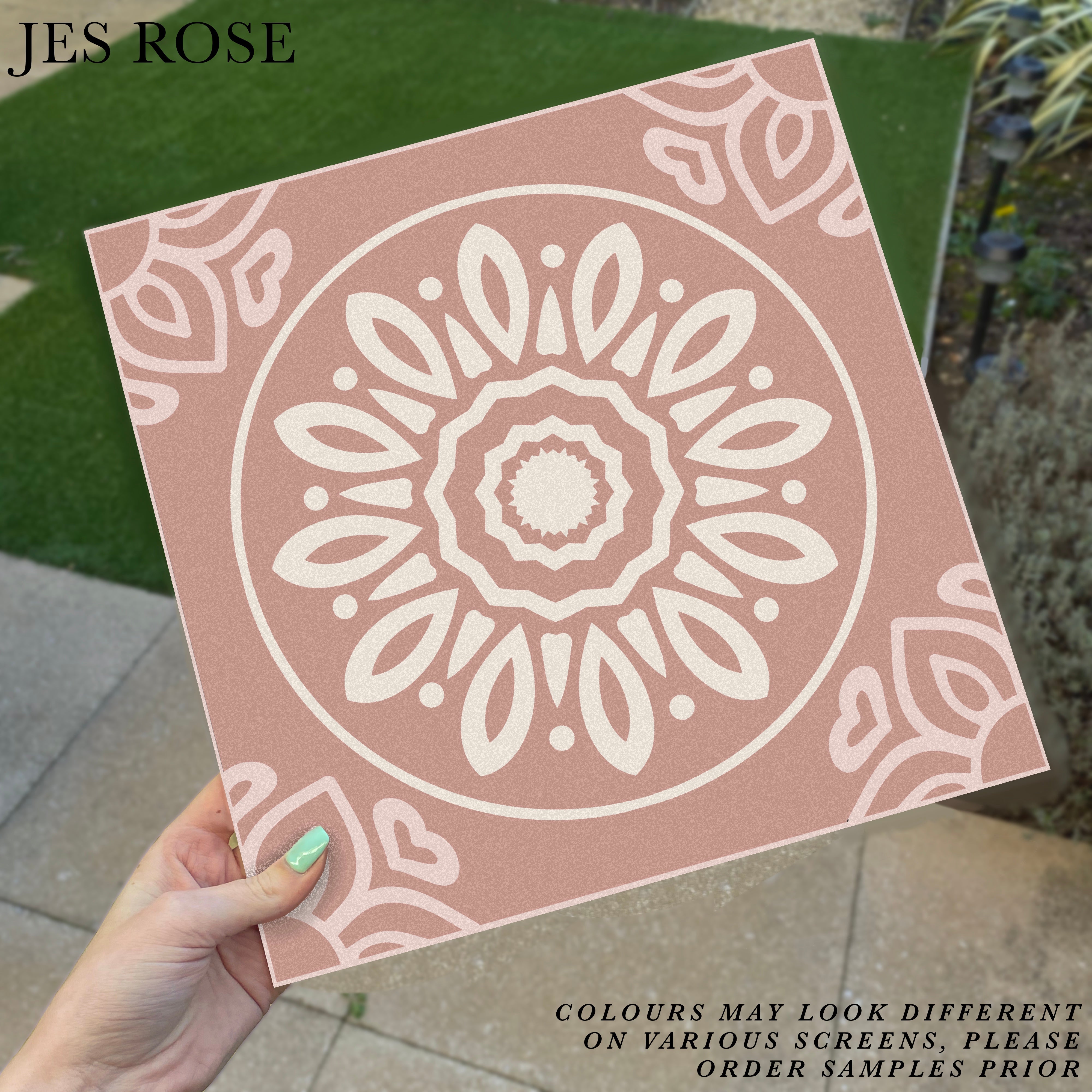 French Pink & Cream (Large) Premium Peel & Stick Tiles – Jes Rose