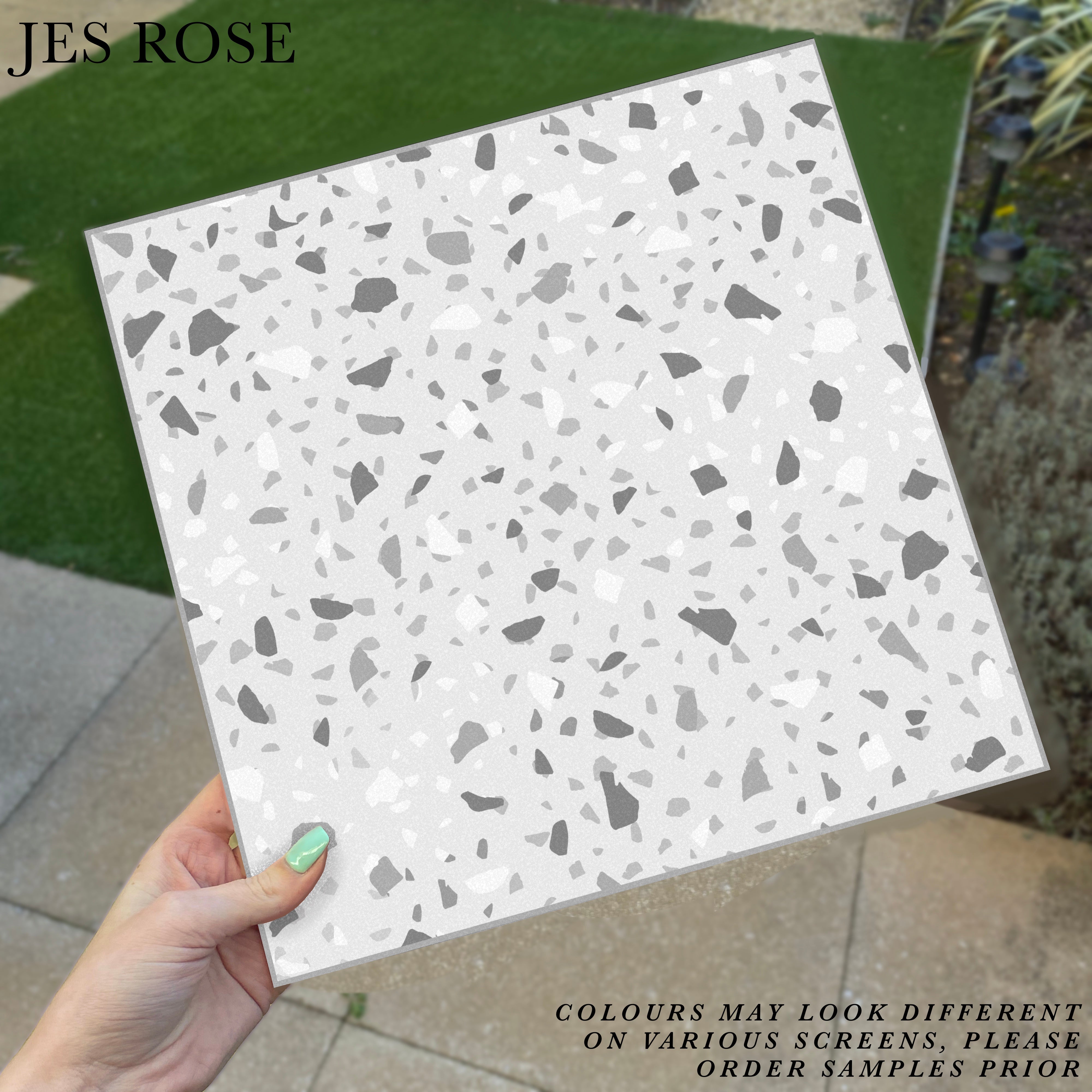Terrazzo Grey Premium Peel & Stick Tiles – Jes Rose