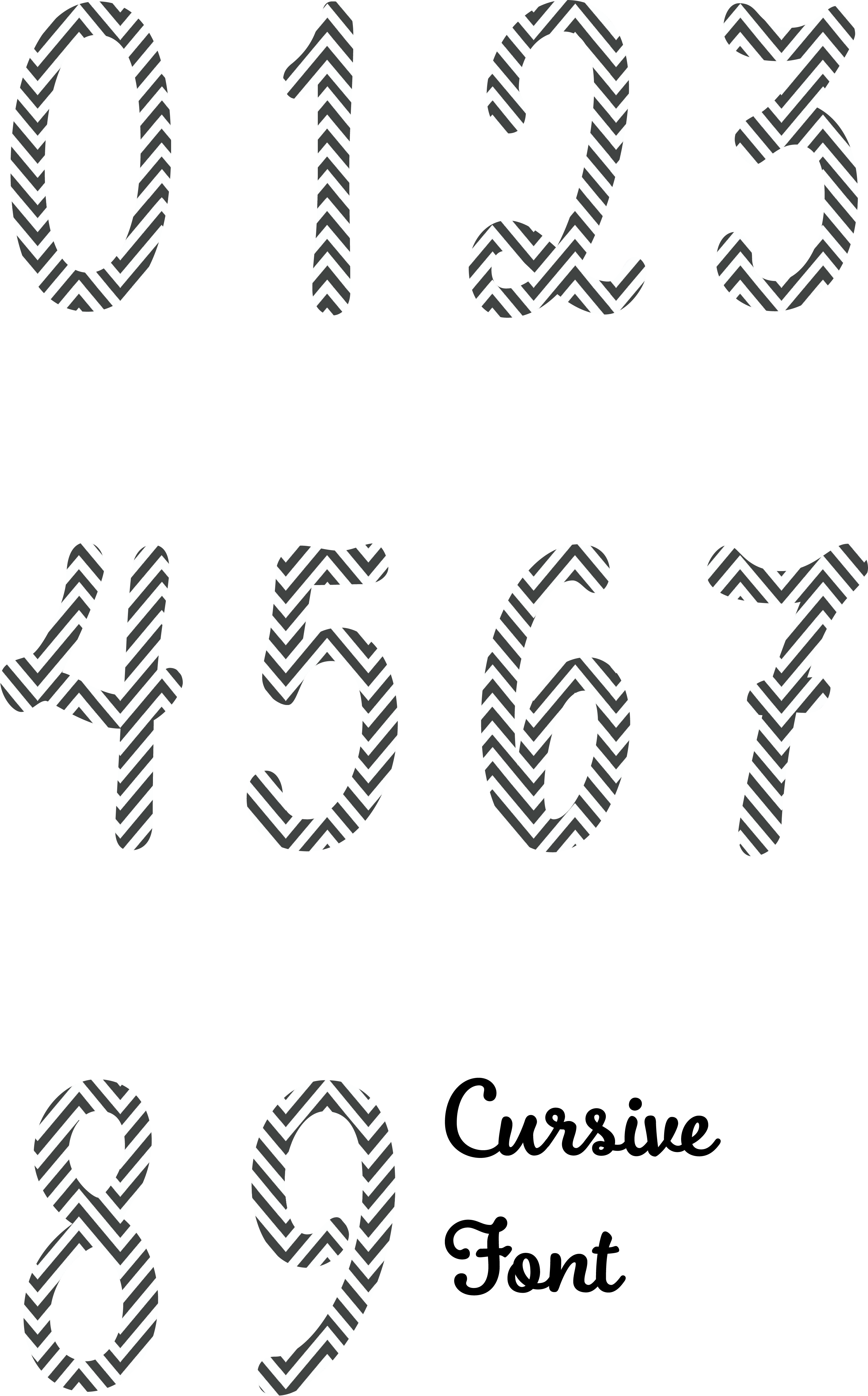 Chevron Classic Number Decal – Jes Rose